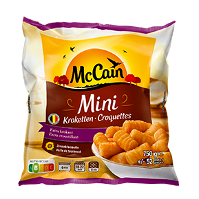 McCain producten: frieten, kroketjes en aardappelspecialiteiten.